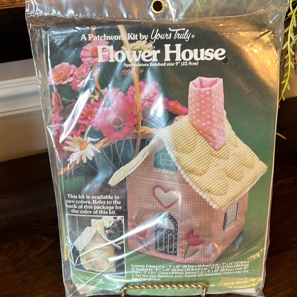 Other | Vintage Yours Truly Flower House Tissue Box Cover Kit Unopened ...